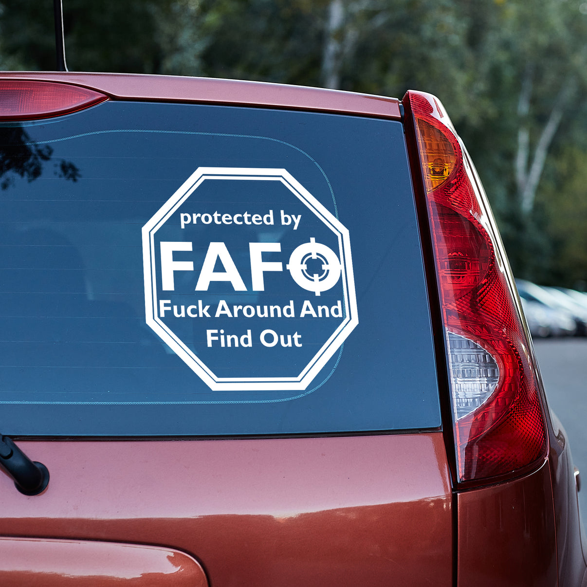 Protected by FAFO- Vinyl decal – Horrible Designs