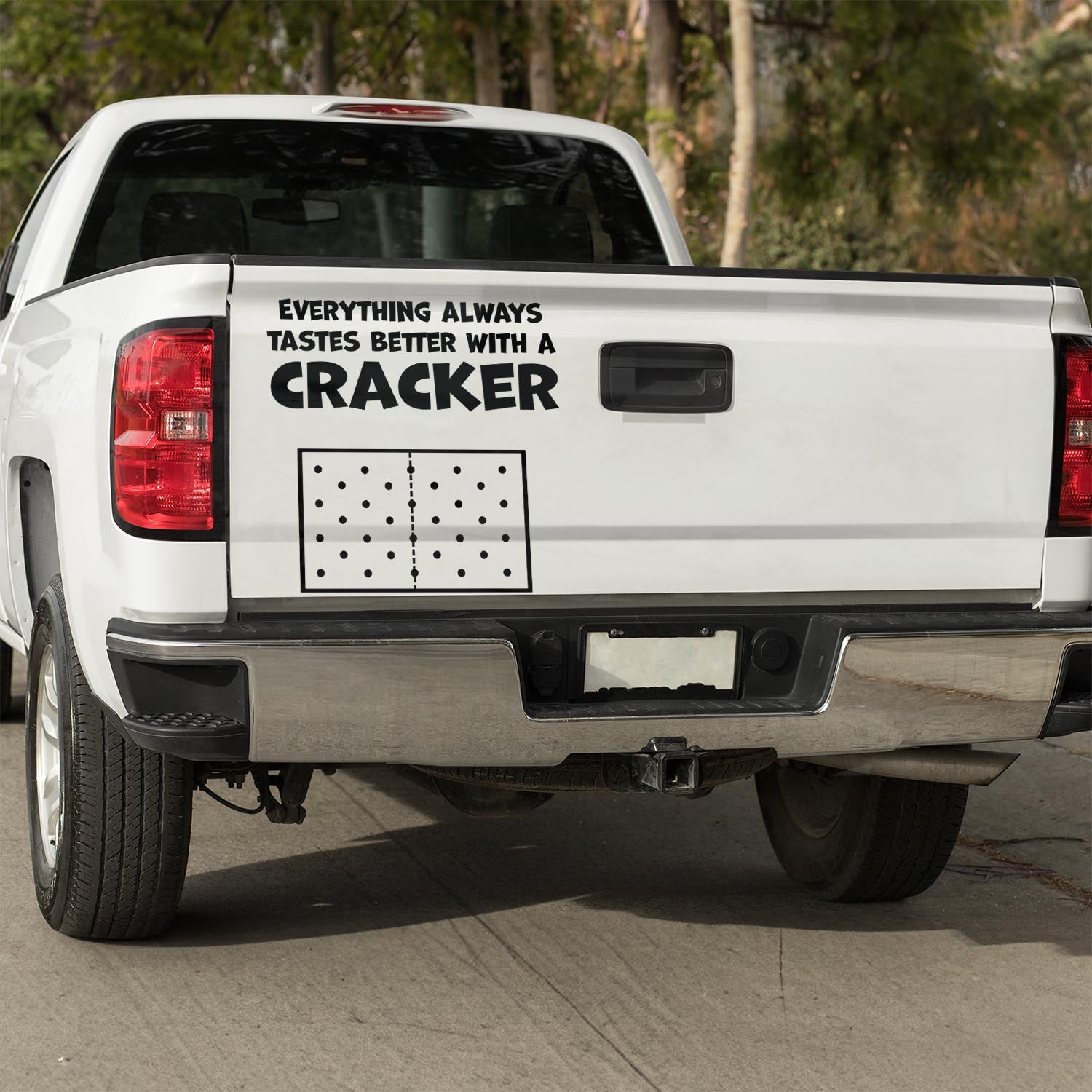 Everything always tastes better with a cracker vinyl decal – Horrible ...