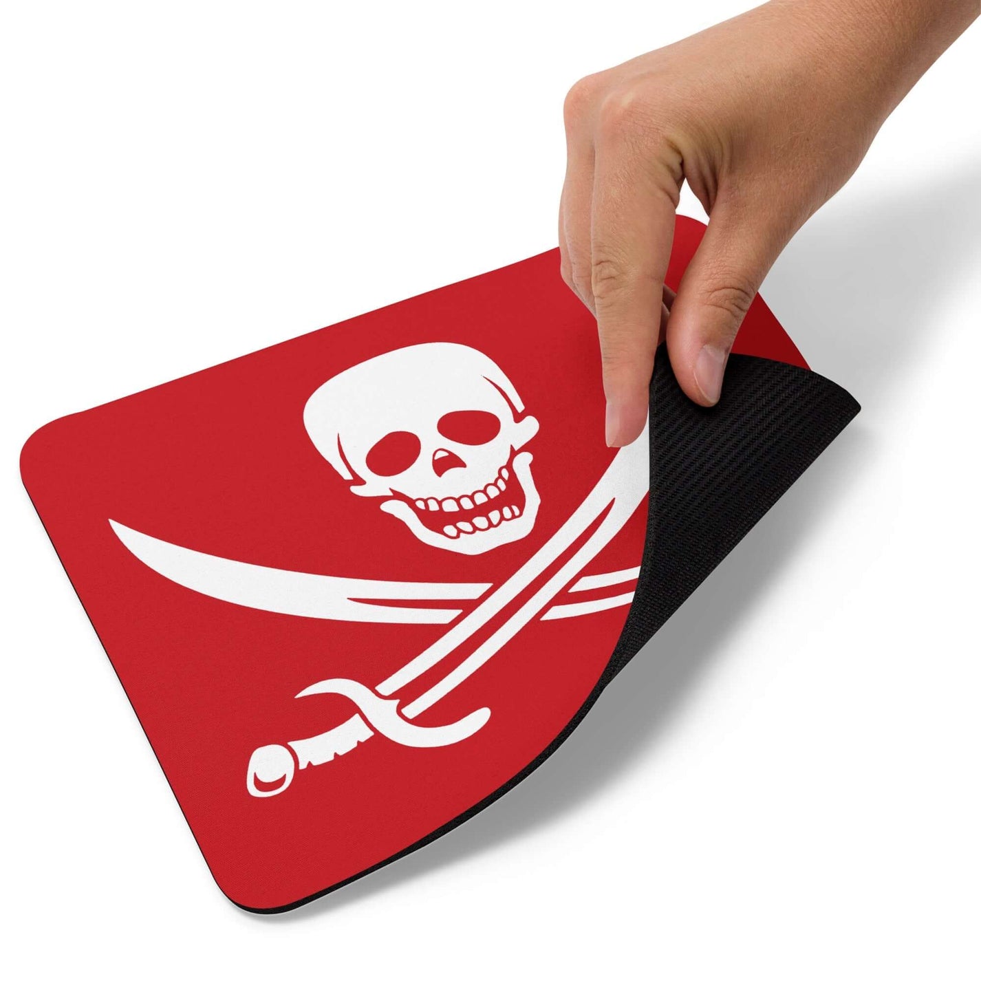 Pirate Flag Mouse pad, no quarter – Horrible Designs